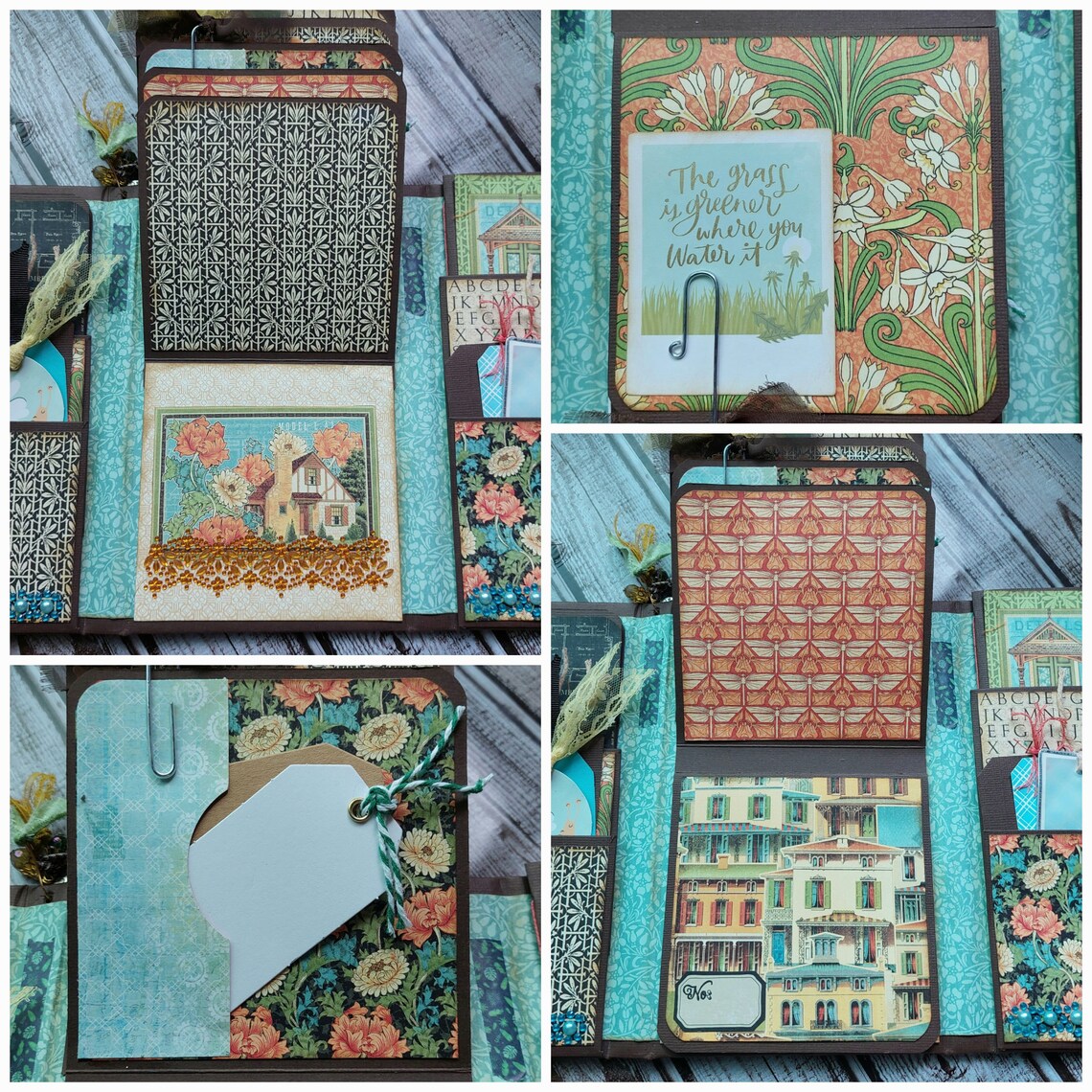 Home Inspo ~ Hardcover Folio ~ Waterfall Journal ~ William Morris Paper ...