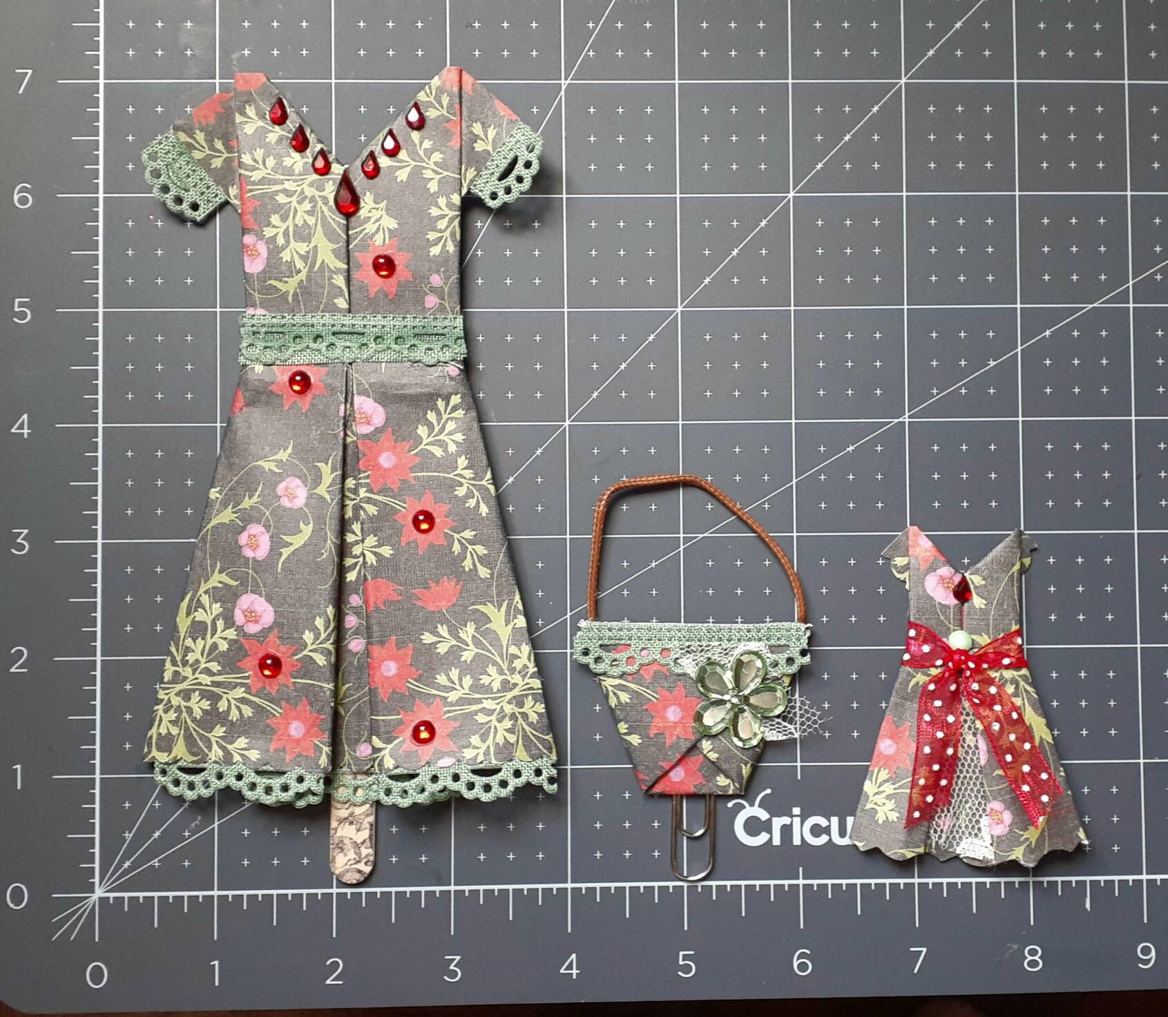 Paper Dress & Purse Clip Set for Junk Journals Black Floral - Etsy