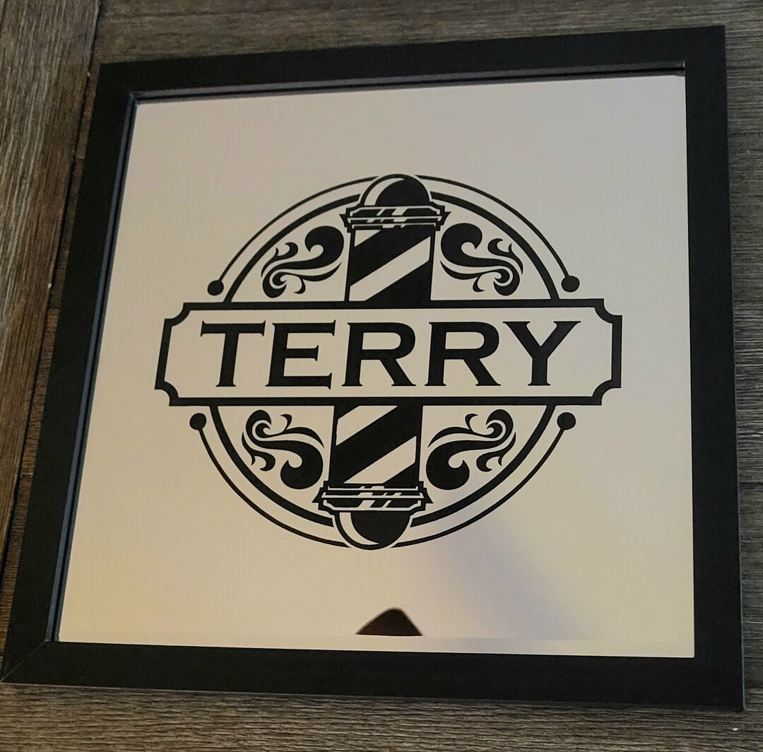 Laser Engraved Personalized Barber Mirror. Barber Shop. Haircut. - Etsy