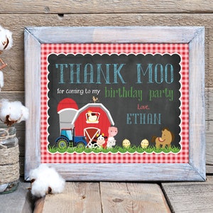 Farm Animals Thank You Sign, Thank You for Coming Sign, Farm Animal ...