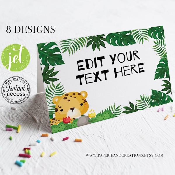 Jungle Table Tents - Etsy