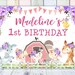 Purple Floral Farm Birthday Party Backdrop Poster Girl Farm - Etsy