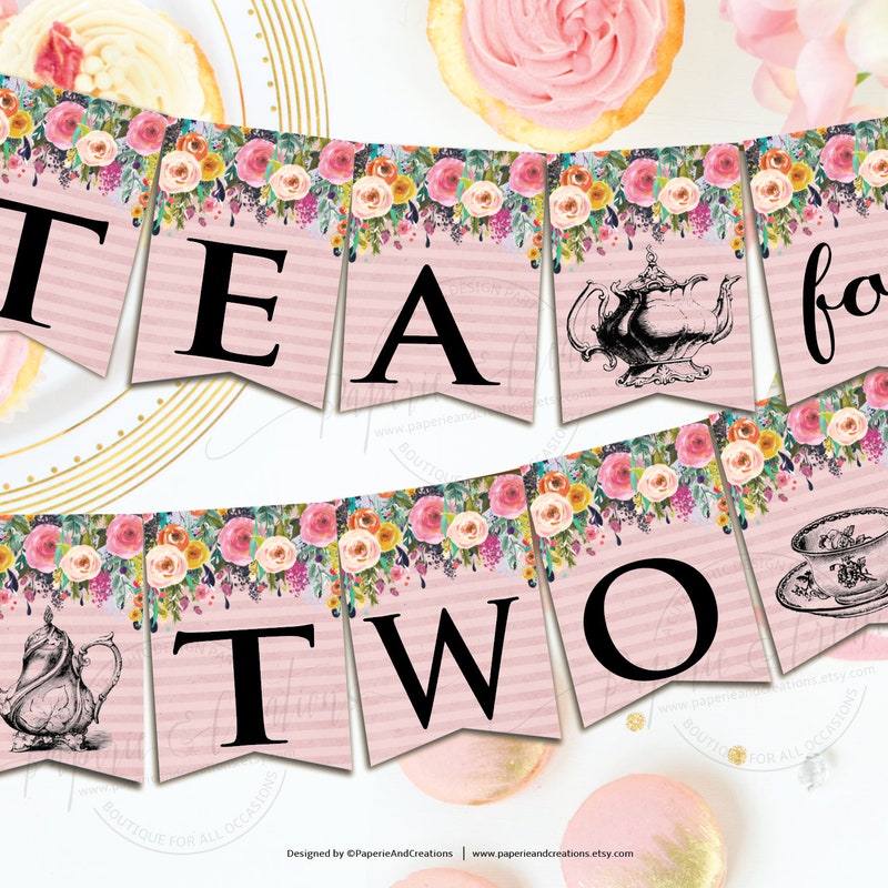 Tea Party Banner - Etsy