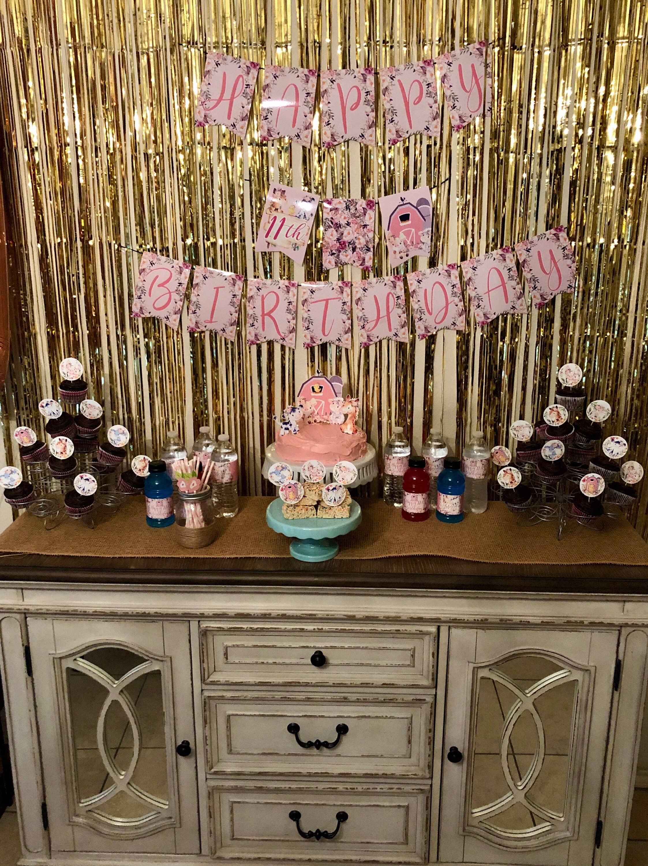 Baby Girl Farm Baby Shower Theme Purple Flowers First Farm | Etsy