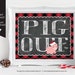Pig Out Sign, Winter Party Signs, Farm Animals Birthday Decorations ...