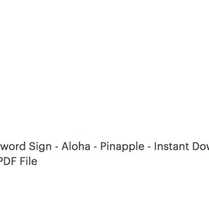 WIFI Password Sign, Aloha Pineapple, Hawaiian Sign, Home Decorations ...