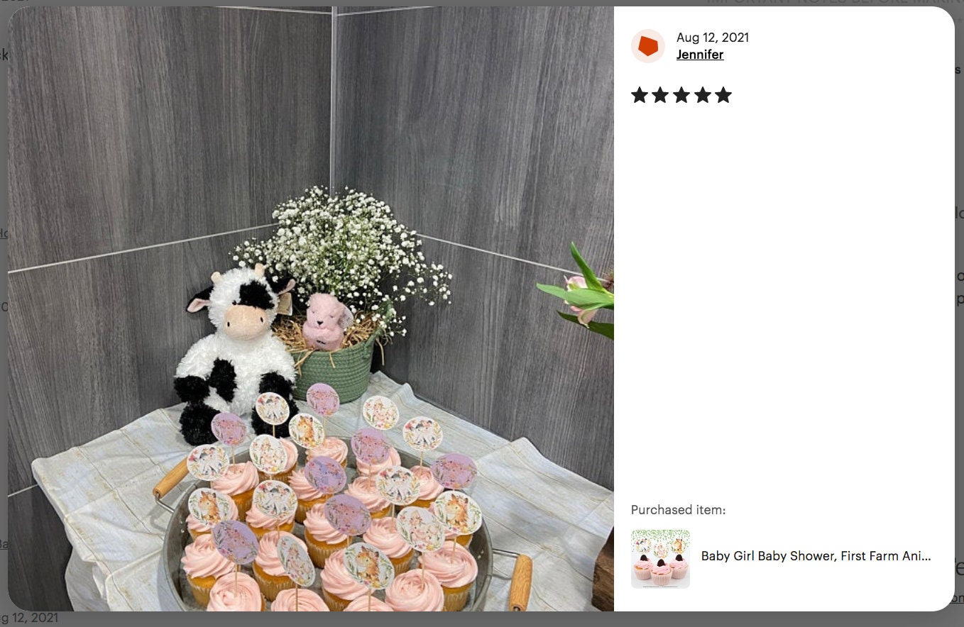 Baby Girl Baby Shower First Farm Animal Birthday Party - Etsy