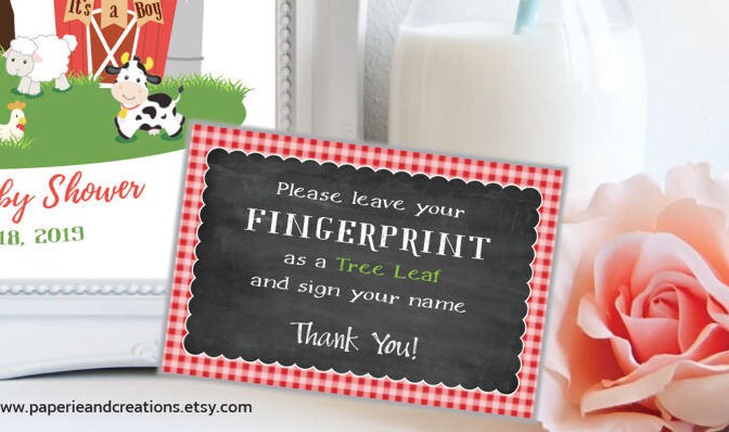 Baby Shower Guest Book Tree Farm Animals Guest Sign in - Etsy