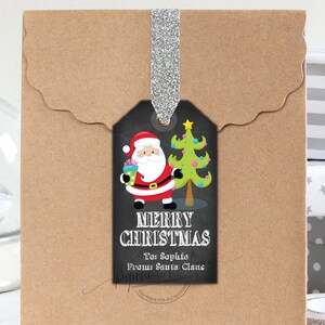 Santa Claus Tags, Merry Christmas Tags, Gift Wrapping, Christmas Tree ...