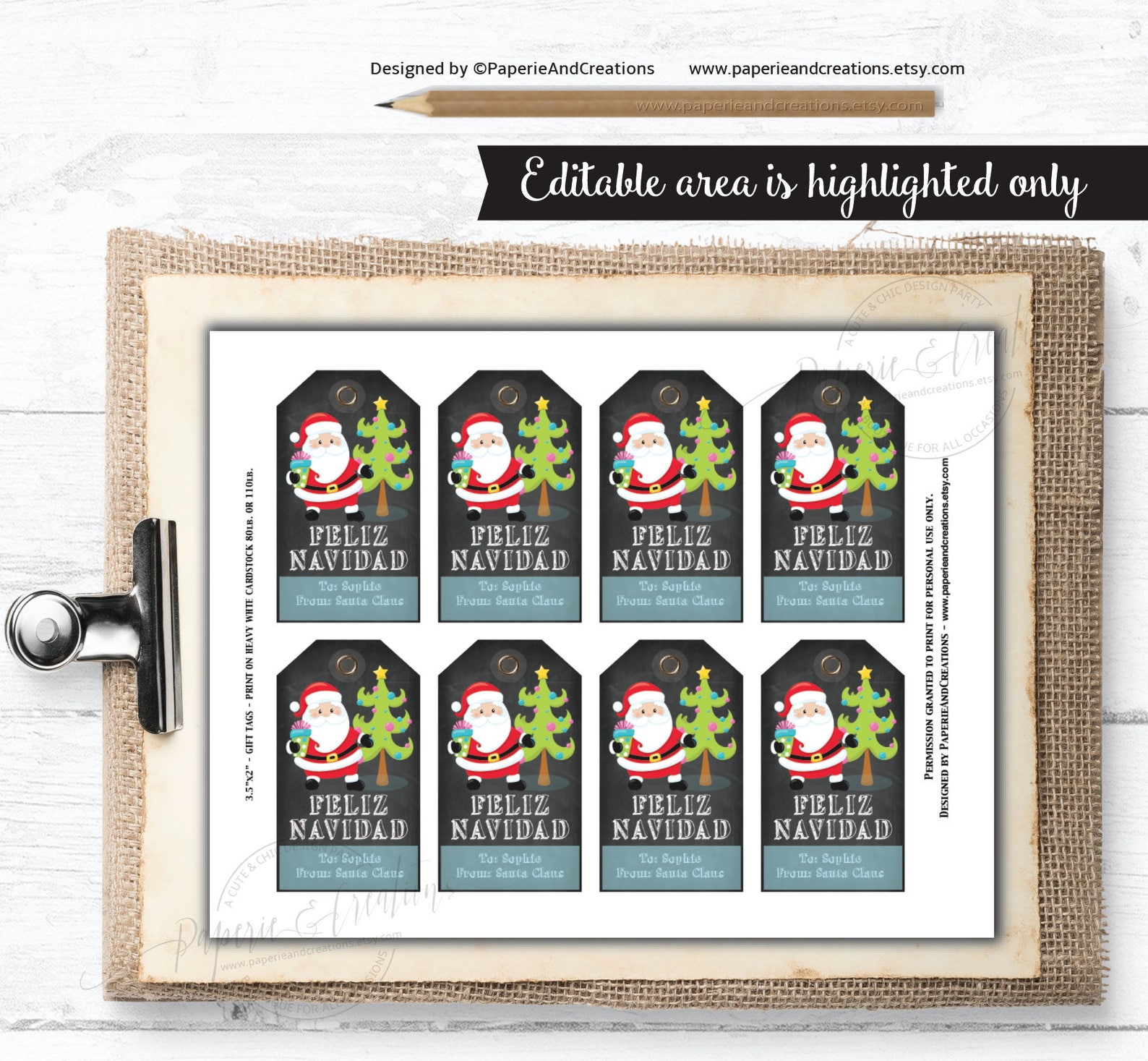 Santa Claus Tags, Merry Christmas Tags, Gift Wrapping, Christmas Tree ...