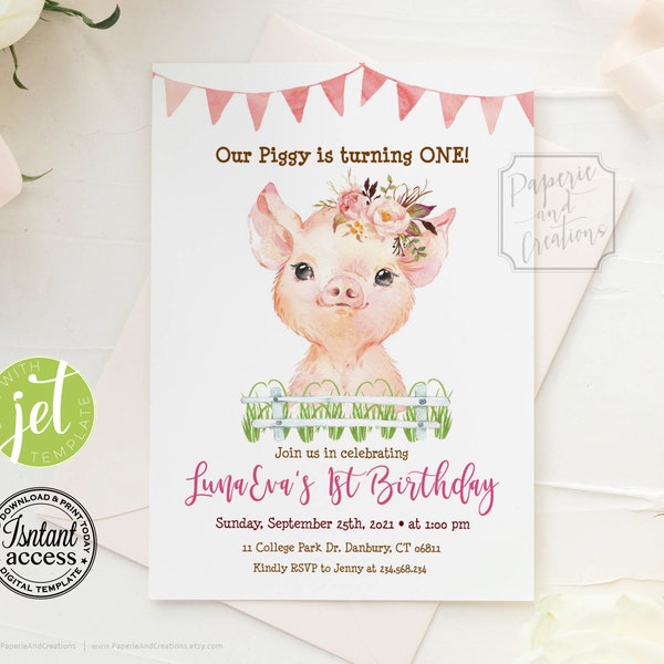 Pink Pig Party - Etsy