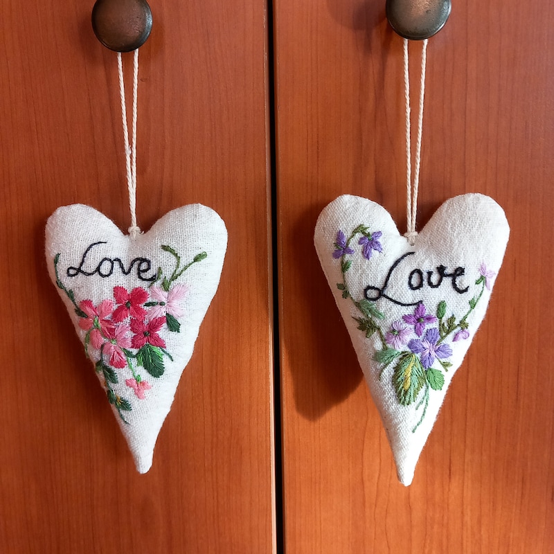 Embroidered Heart - Etsy