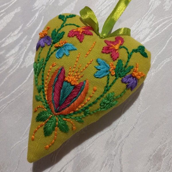 Embroidered Heart - Etsy