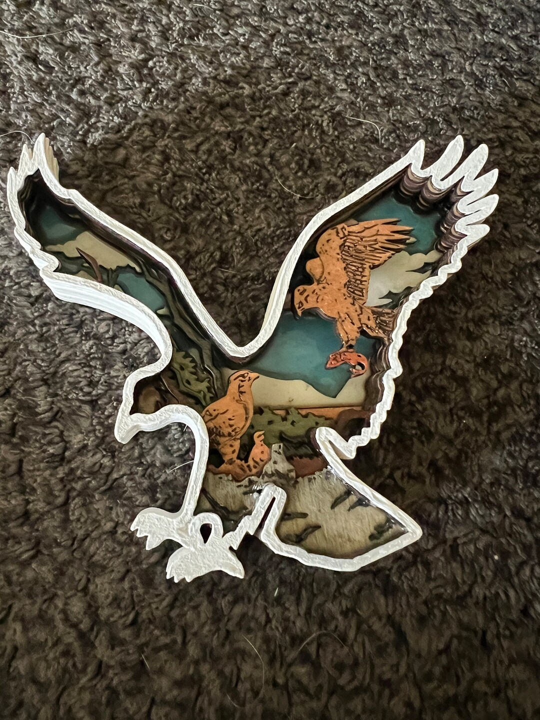 3D Eagle Layered Painted Figure Patriotism Patriot Bald Eagle Eaglets ...