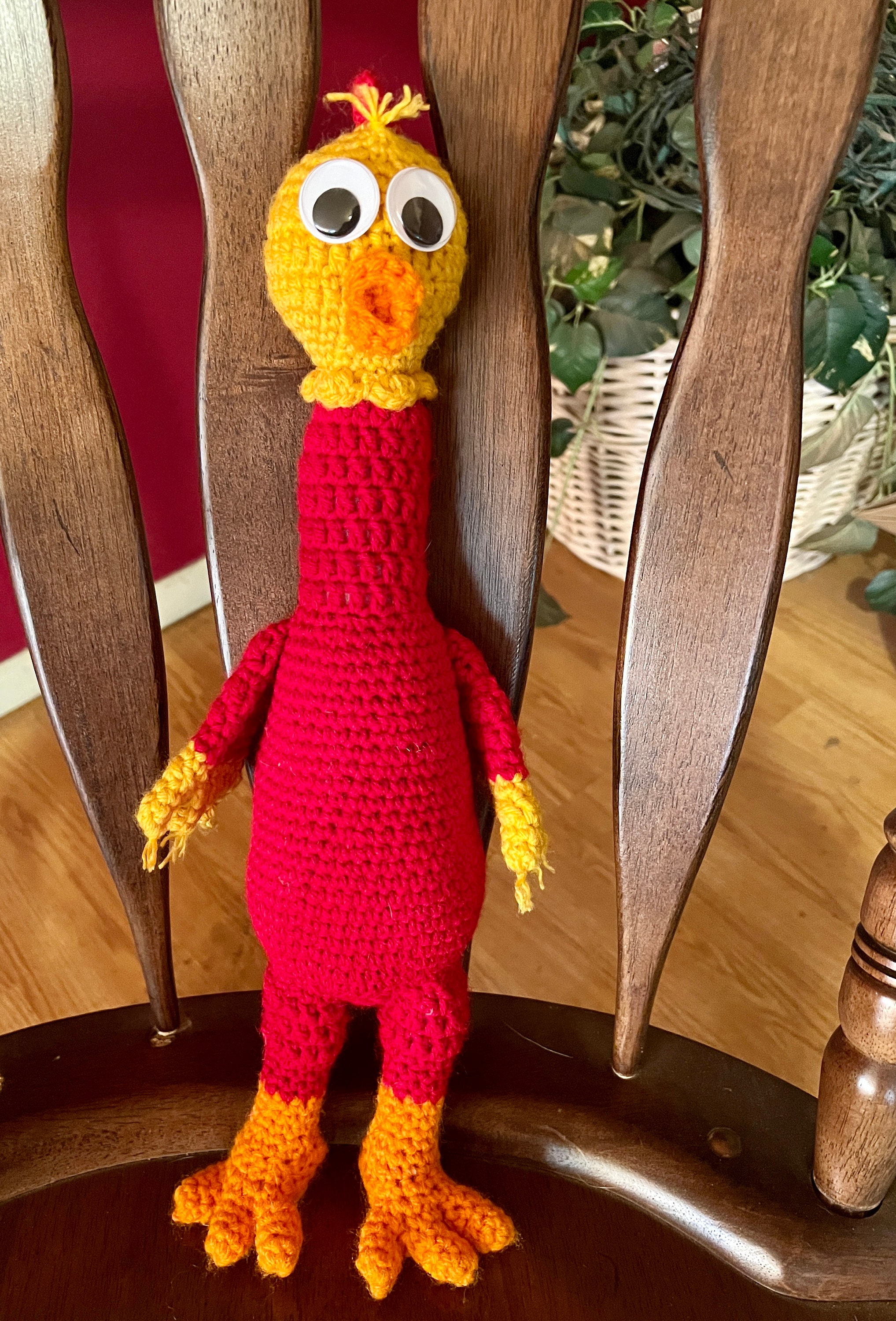 Rubber Chicken Squeak Crochet Rooster Squeaker Plush Toy - Etsy