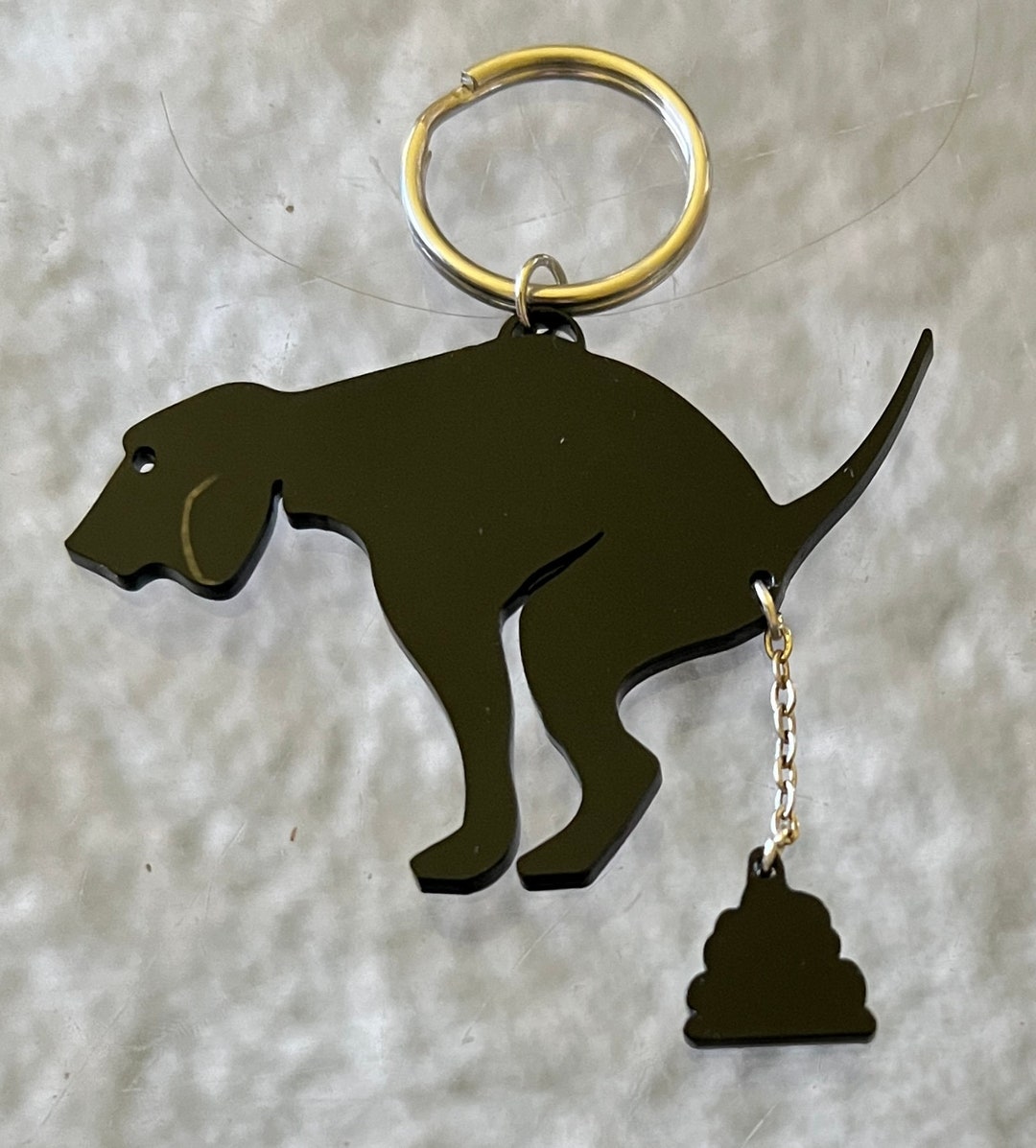Dog Pooping Keychain Personalized Poop Puppy Fob Key Ring - Etsy