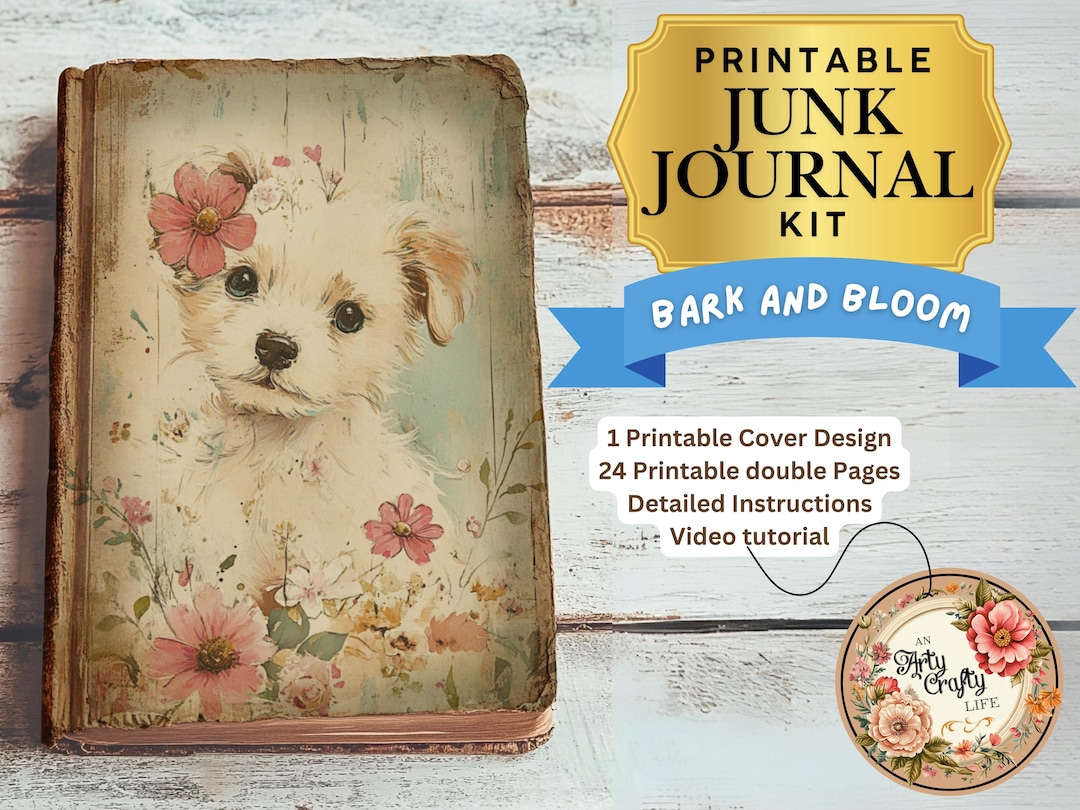 Digital Junk Journal Printable Kit, Includes Cover, Pages, and ...