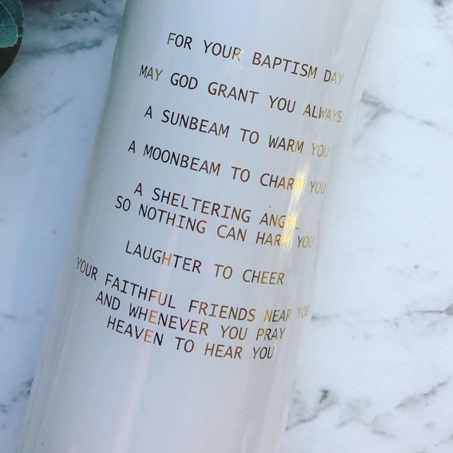 Personalised Baptism/christening/naming Day Candles. ISAAC | Etsy