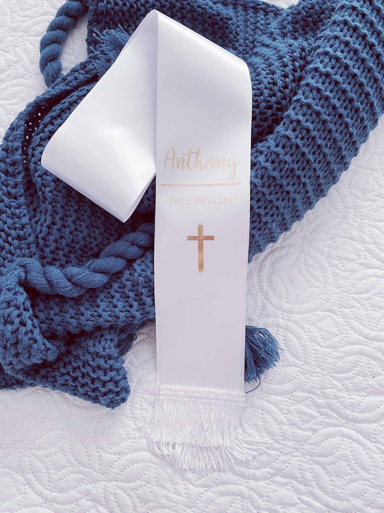 Baptism Stole Christening Stole. Sash | Etsy