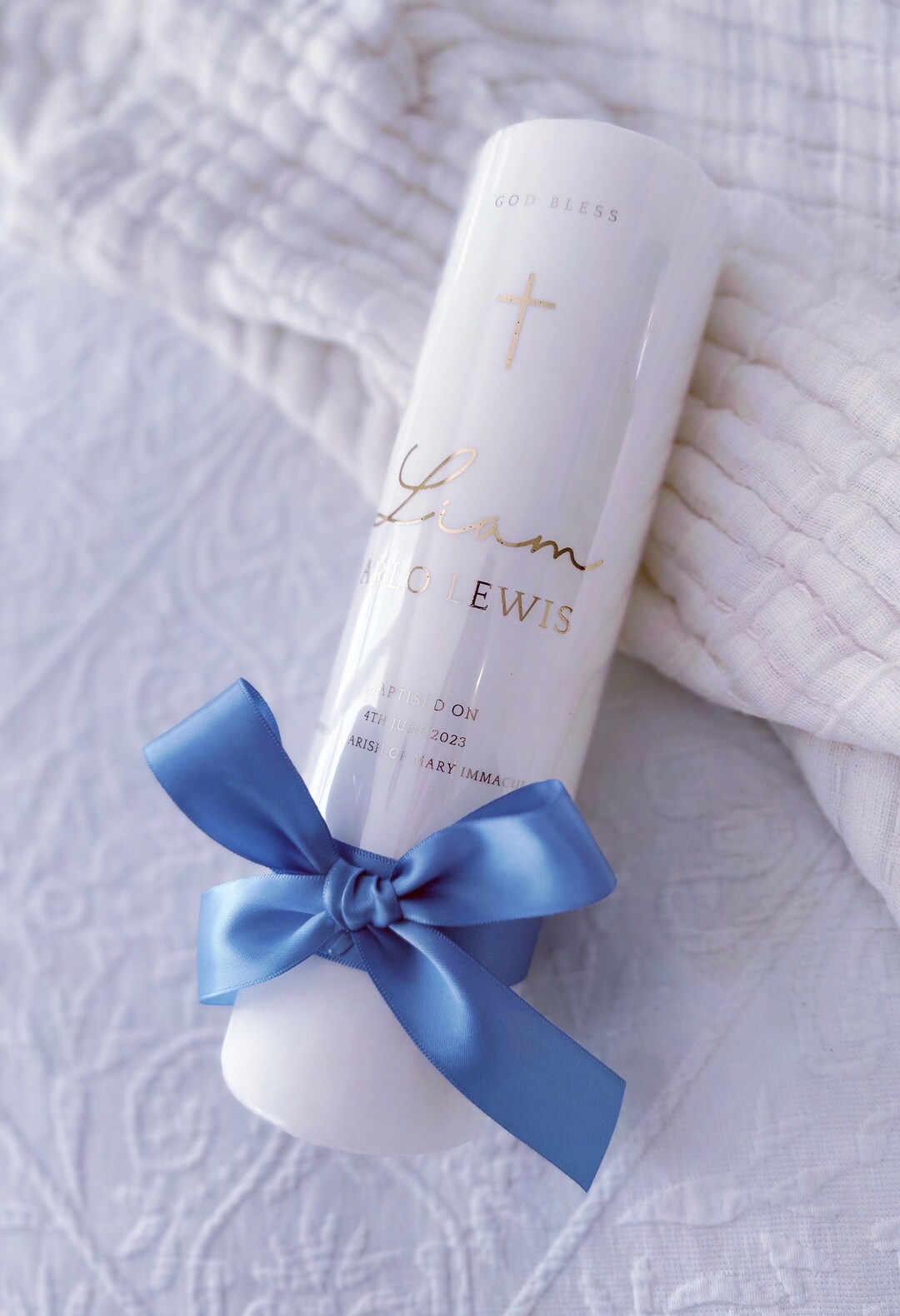 Baptism/christening/naming Day Candles. ( LIAM ), Baptism Candle - Etsy