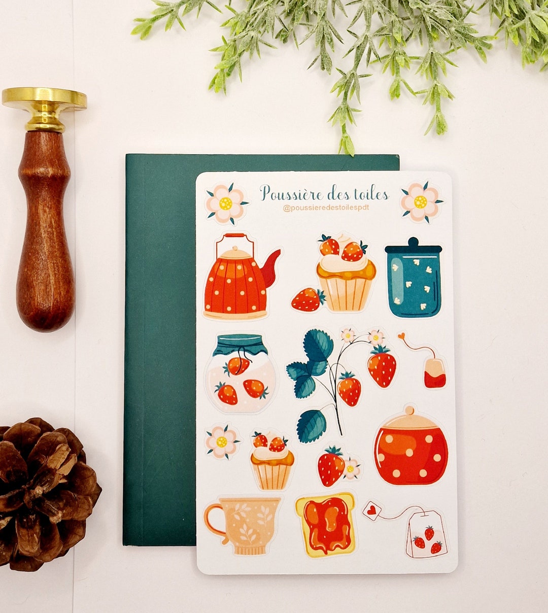 Tea Time Sticker Sheet, Stickers, Bullet Journal, Planner Stickers ...