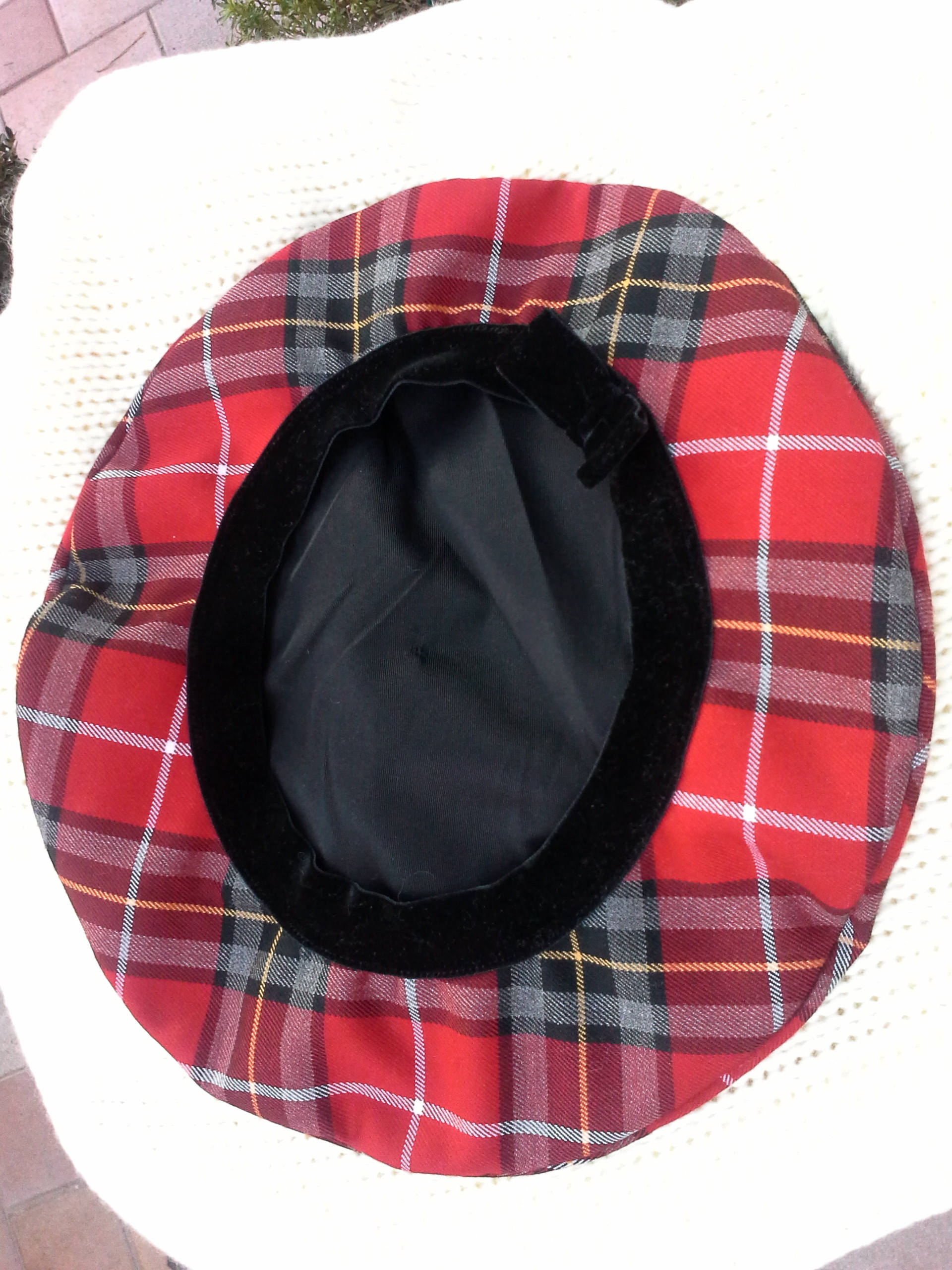 BASCO da donna scozzese, berretto tipo basco, basco di lana, basco ...