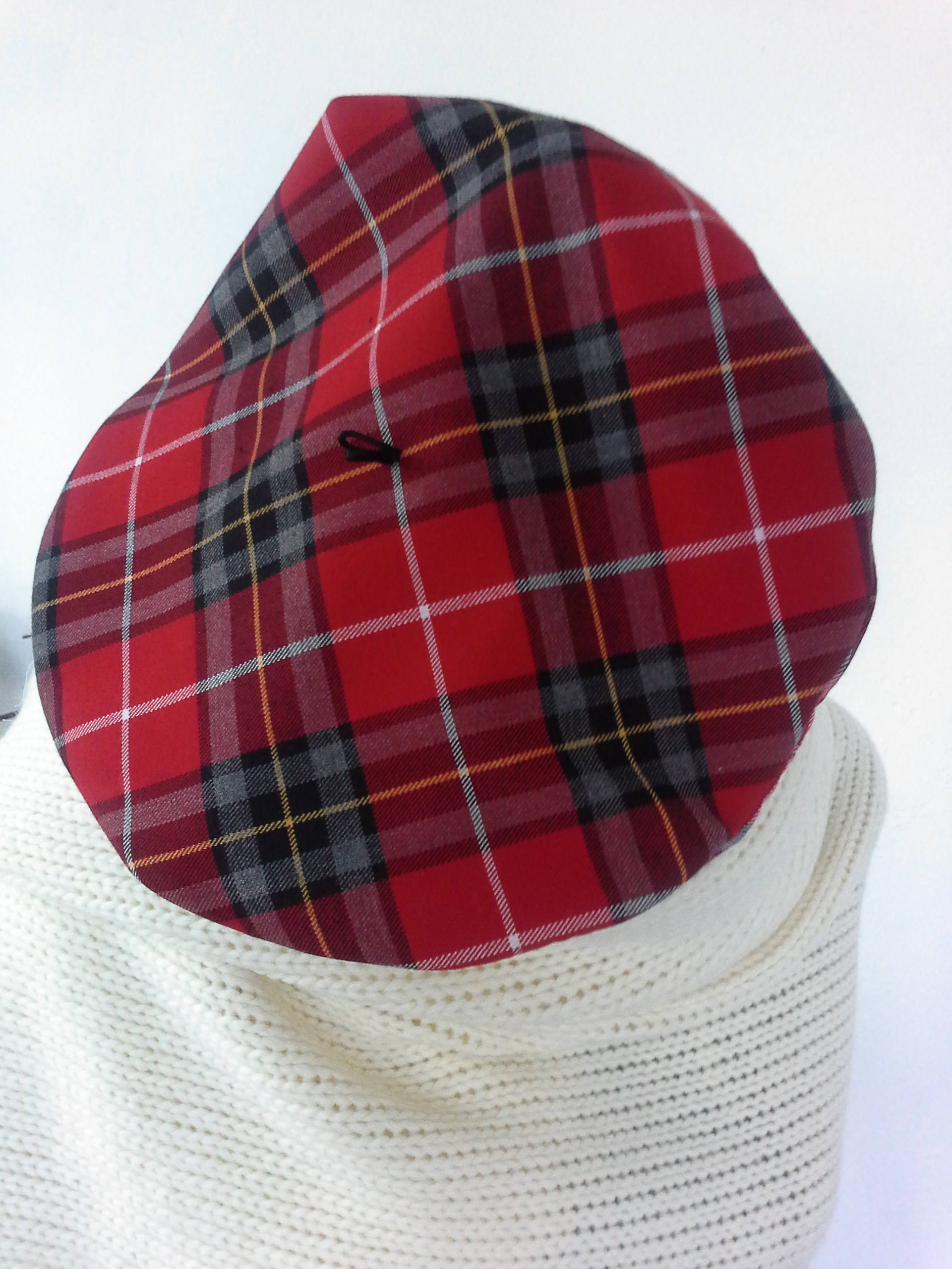 BASCO da donna scozzese, berretto tipo basco, basco di lana, basco ...