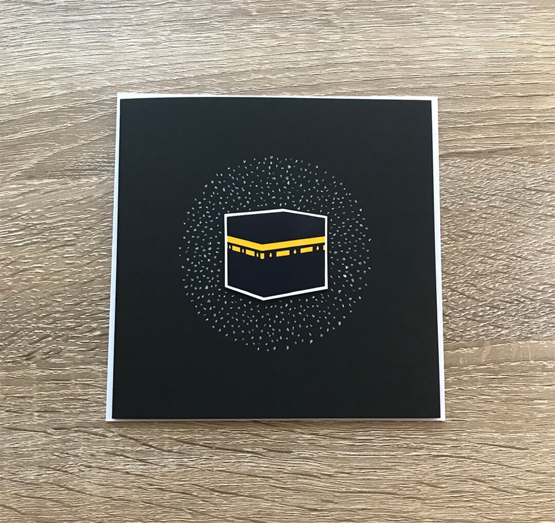 Kaaba Greeting Card Eid, Handmade, Islamic Greeting Card, Umrah, Hajj ...