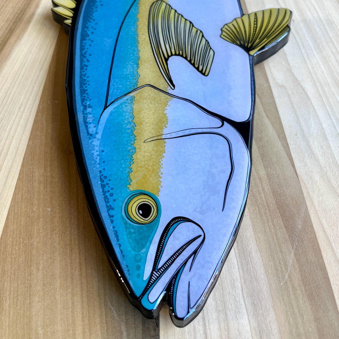 Yellowtail || 32” Fish Wall Art - Etsy