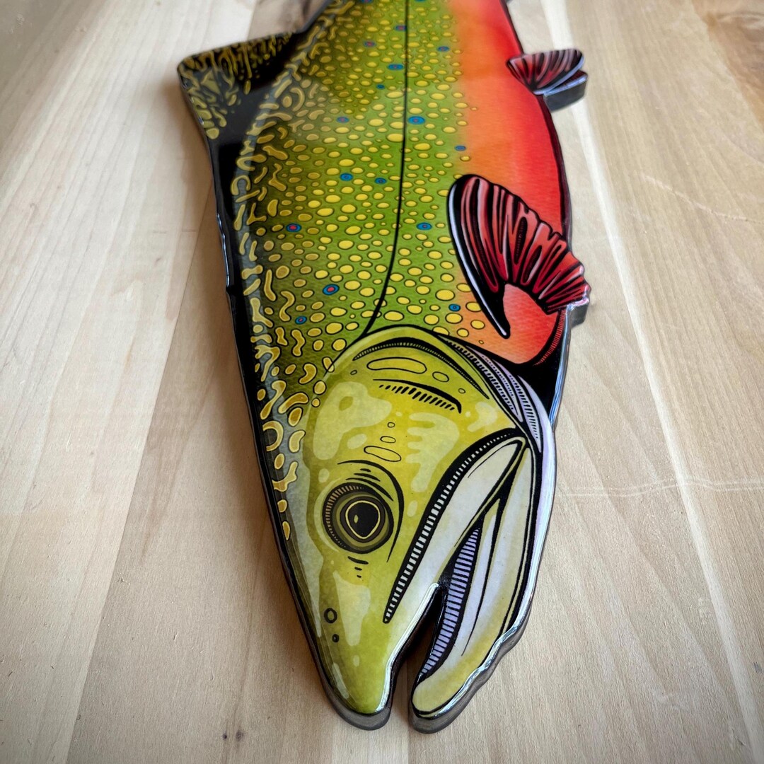 Brook Trout Mount 28 Fishing Art, Flyfishing, Fishing Artwork, Wallart ...