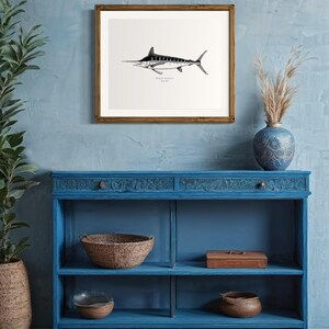 White Marlin || Black and White Fine Art Print || Unframed - Etsy