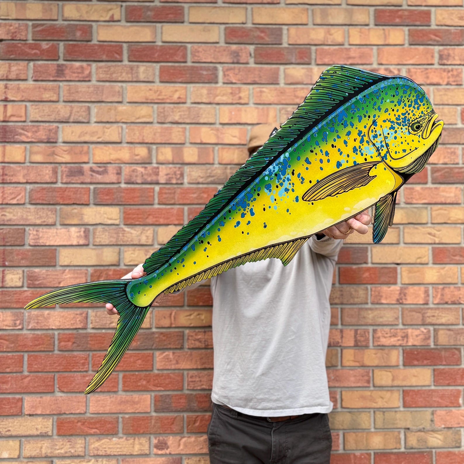 Mahi Mahi || Fish Print Mount Wall Art || Hand Drawn Nautical and ...