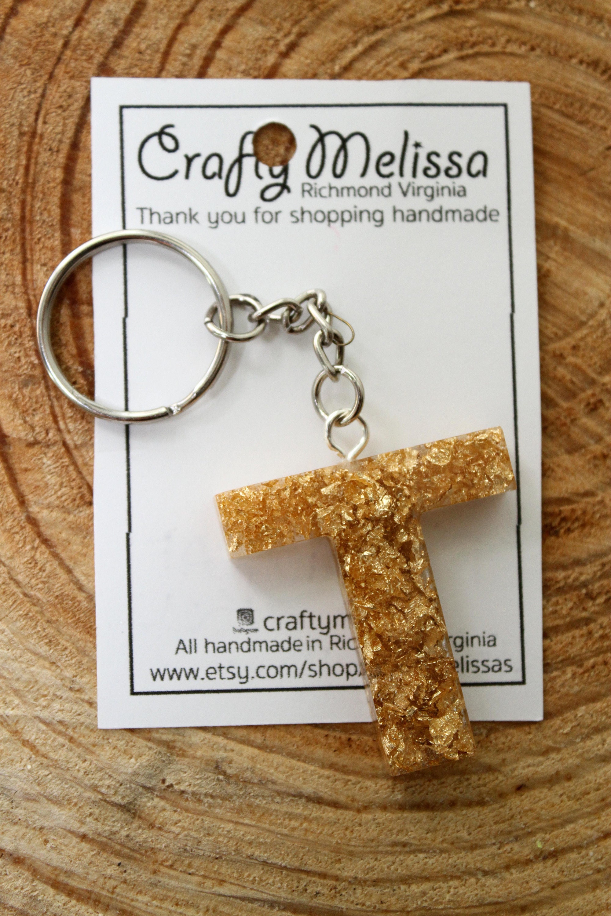 LETTER T KEYCHAIN Colorful and unique letter keychains fun | Etsy