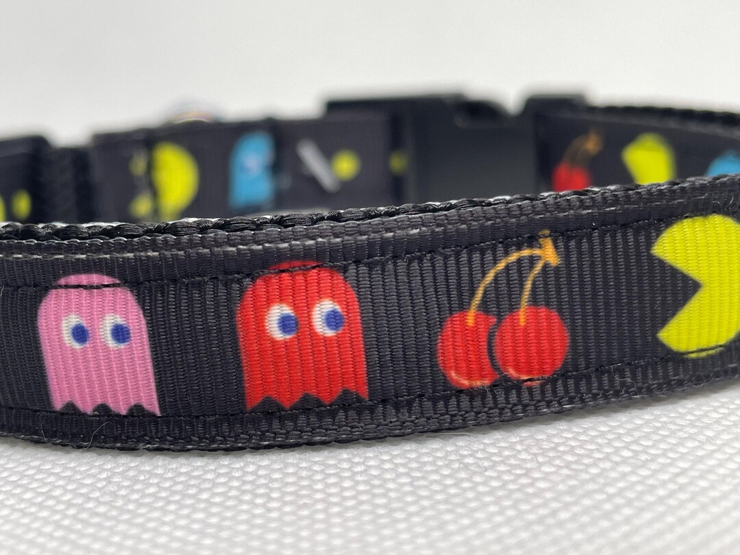 1/2 Inch Dog Collar, PAC-MAN, Pac-man Pet Collar, Vintage Video Games ...