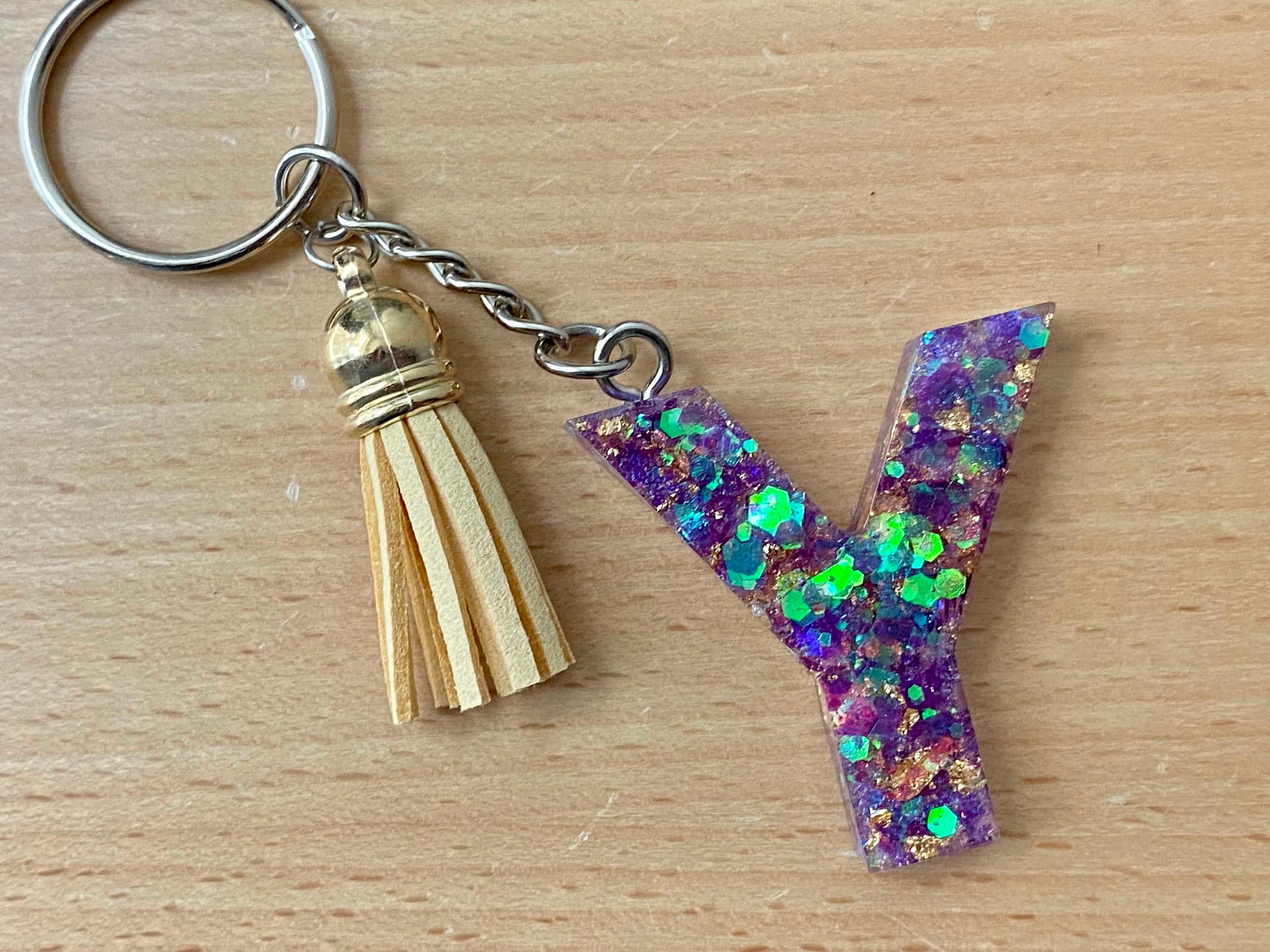 LETTER Y KEYCHAIN colorful and unique letter keychains fun | Etsy