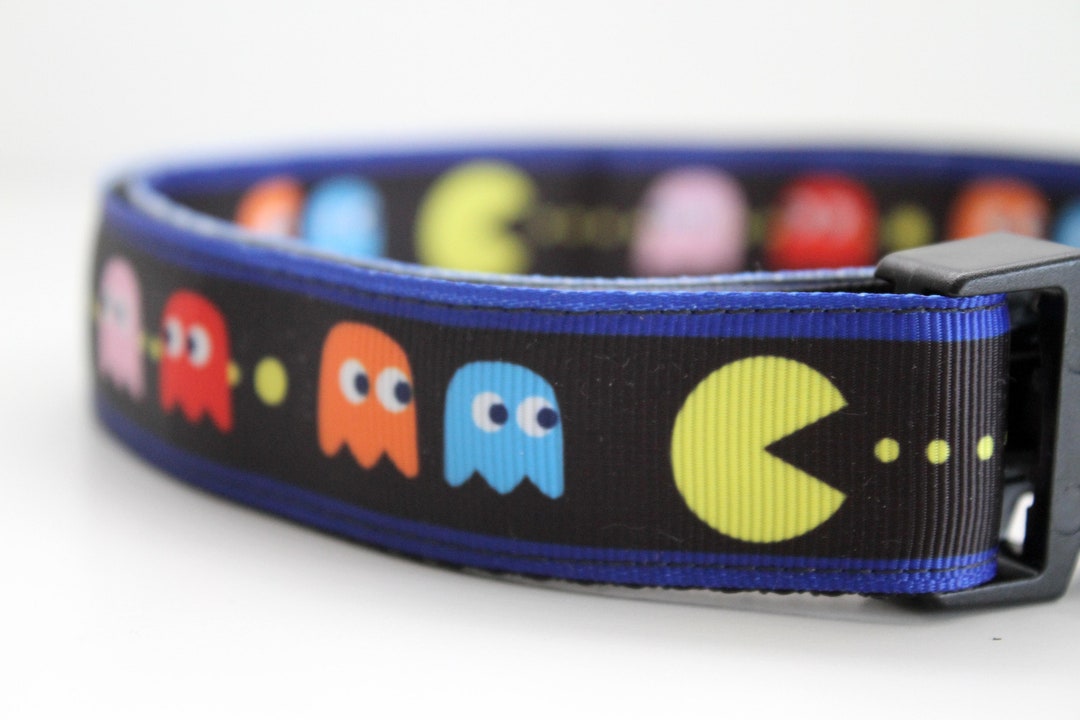 Dog Collar, PAC-MAN, Pac-man Pet Collar, Vintage Video Games, Handmade ...