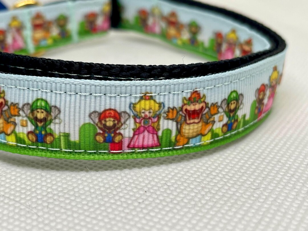 1/2 Inch Dog Collar MARIO VIDEO GAME Mario Pet Collar Gift Handmade Dog ...