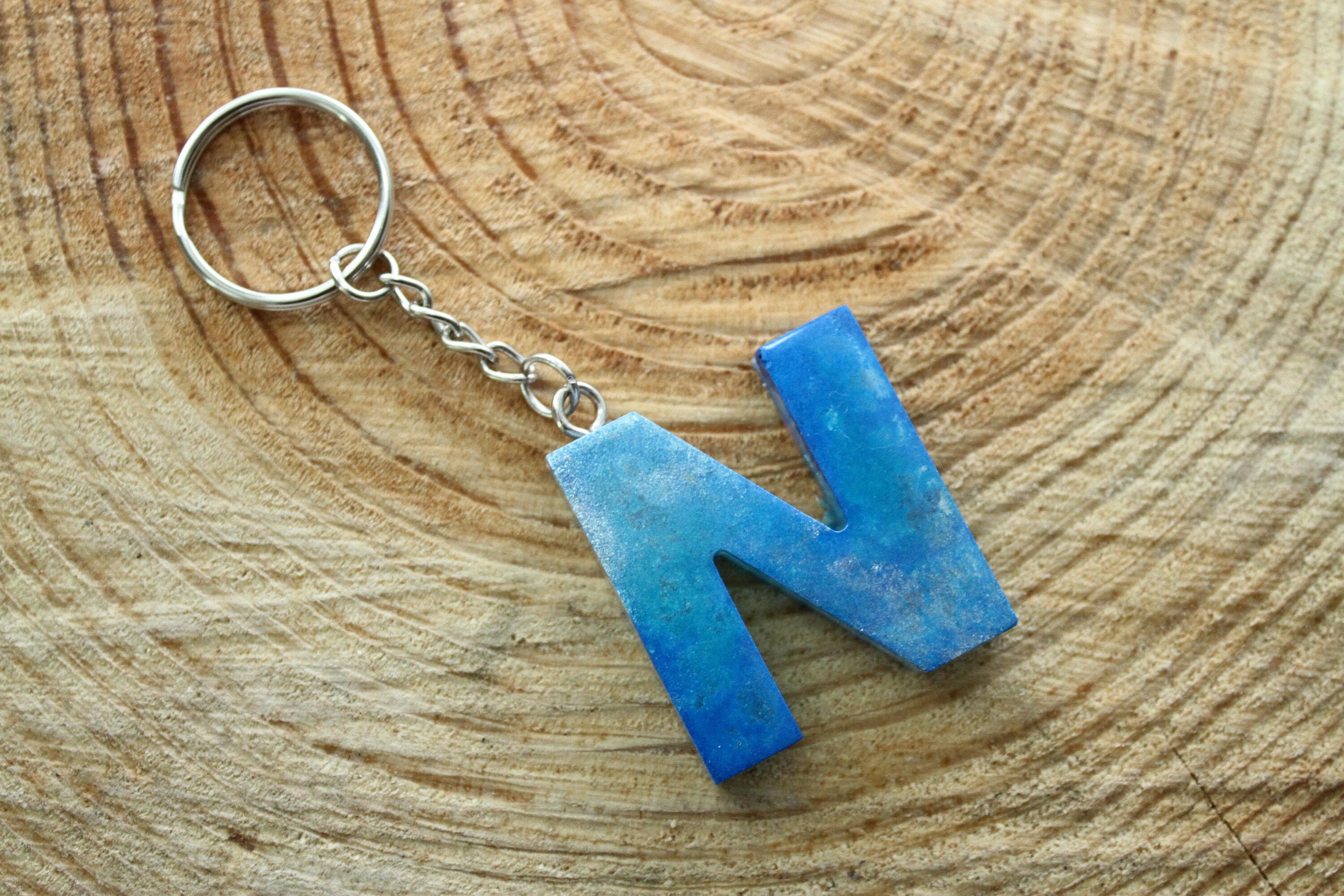 LETTER N KEYCHAIN Colorful and unique letter key chains fun | Etsy