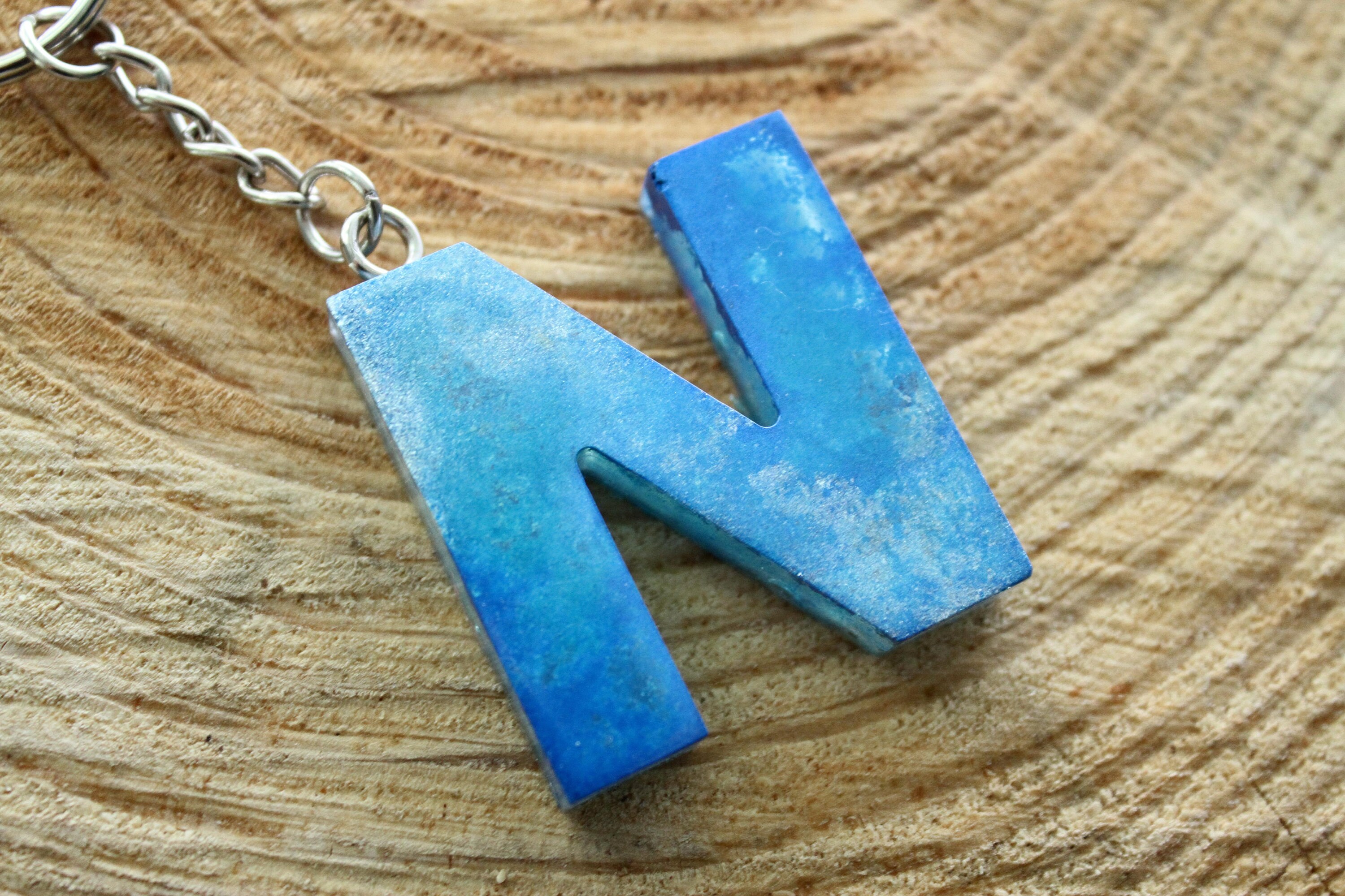 LETTER N KEYCHAIN Colorful and unique letter key chains fun | Etsy