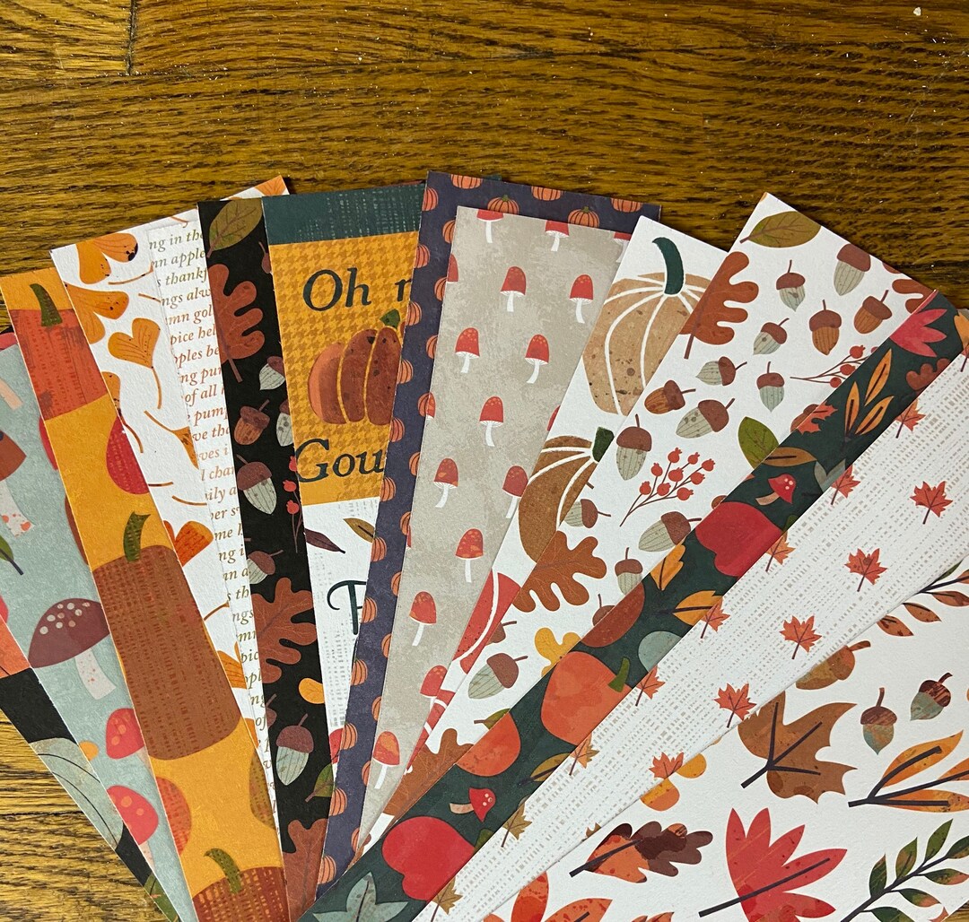 Fall / Autumn / Thanksgiving Bookmarks (handmade, Laminated, With or ...