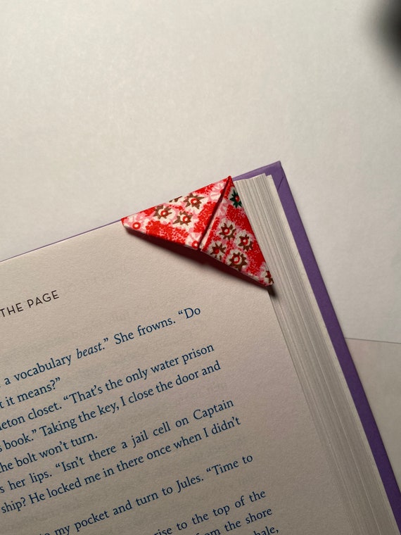Origami Corner Bookmark With Multiple Color/pattern Choices | Etsy