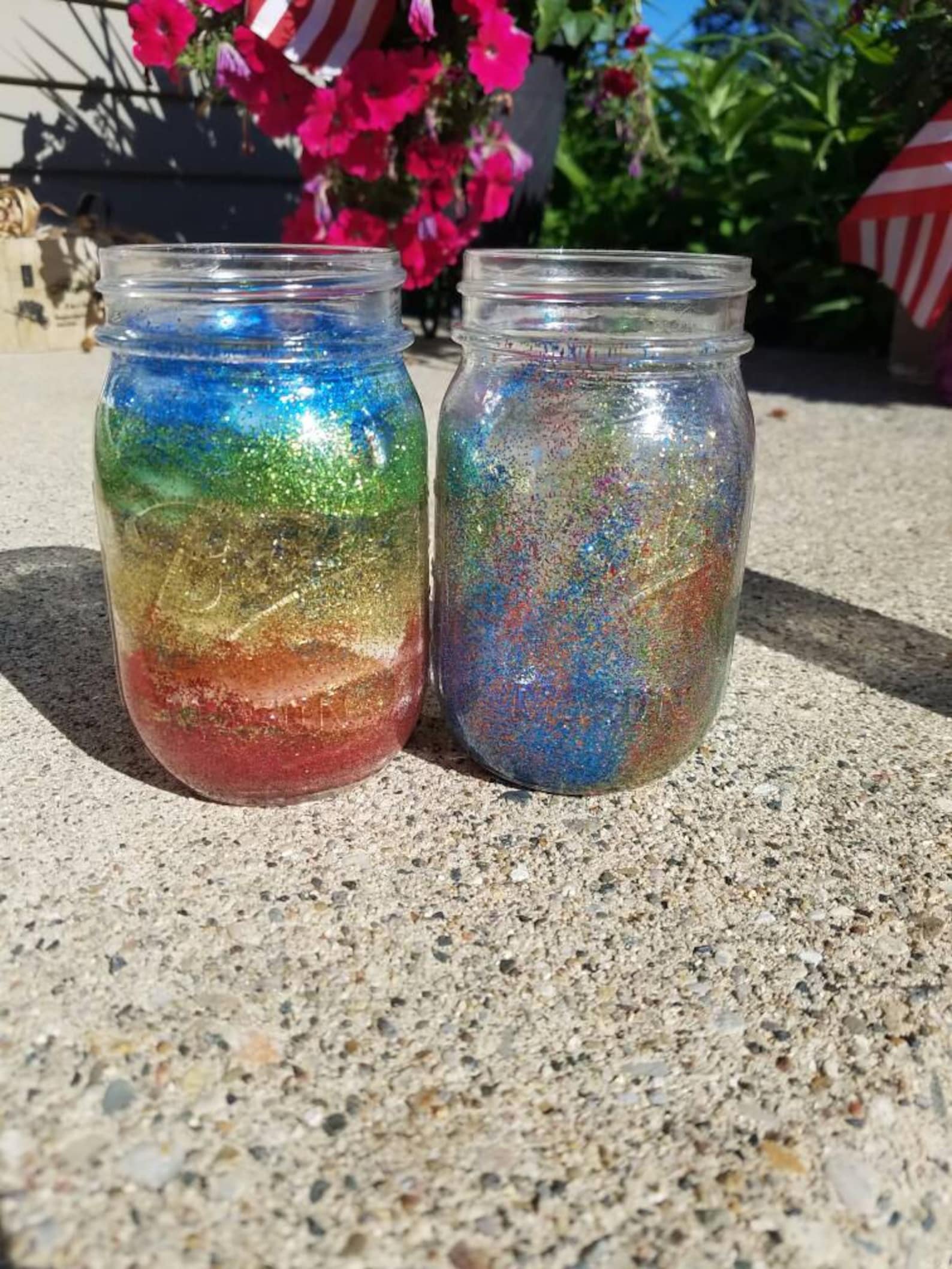 Rainbow Mason Jars Rainbow Candle Holder Glitter Mason Jar - Etsy