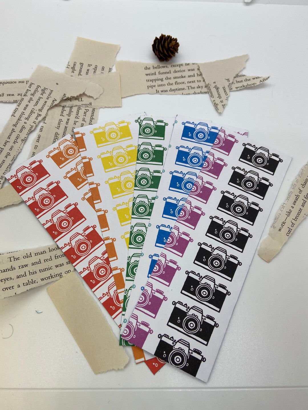 Rainbow Camera Bookmarks (laminated, Tassel) - Etsy