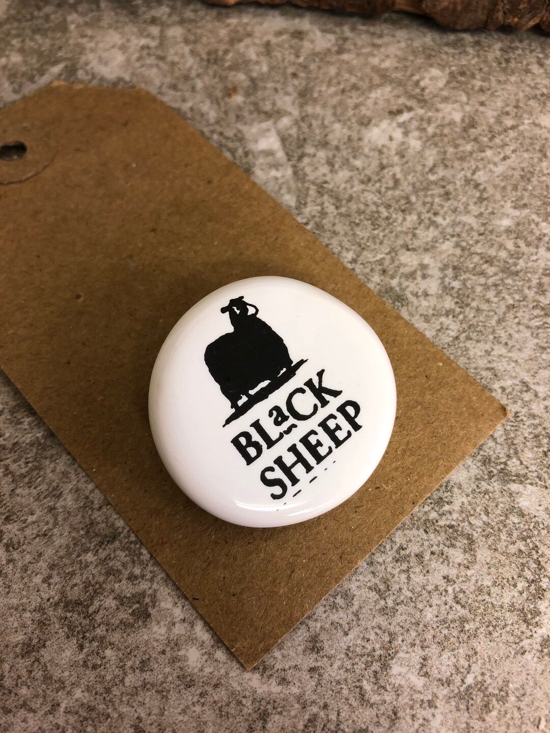 Handmade Ceramic Black Sheep Badge/ Brooch - Etsy