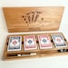 Custom Engraved Quad Deck Wood Playing Card Box Deck Box Card Box Dice ...