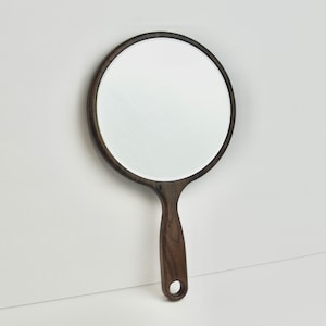 Custom Wood Hand Mirror | Name | Logo | Monogram | Laser Engraved - Etsy