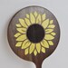 Painted Engraved Sunflower Wood Hand Mirror - Etsy
