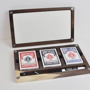 Custom Engraved Triple Deck Wood Playing Card Box | Deck Box | Card Box ...