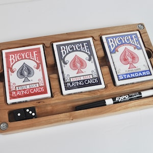 Custom Engraved Triple Deck Wood Playing Card Box | Deck Box | Card Box ...