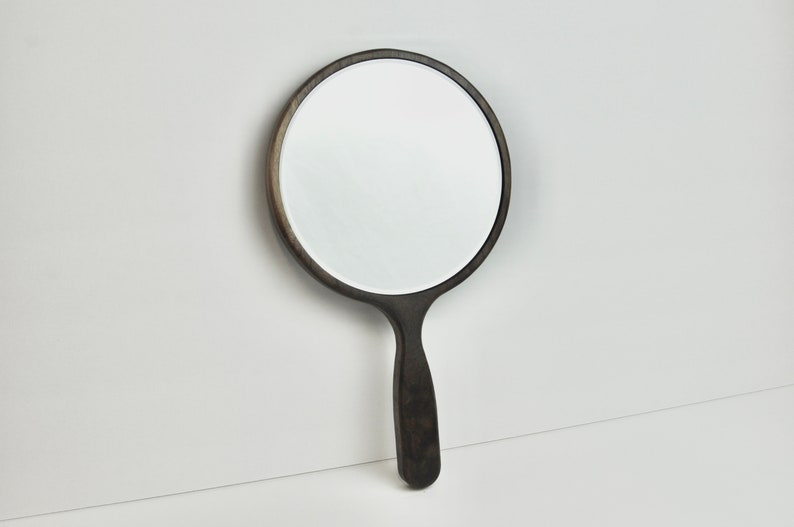 Painted Engraved Sunflower Wood Hand Mirror - Etsy